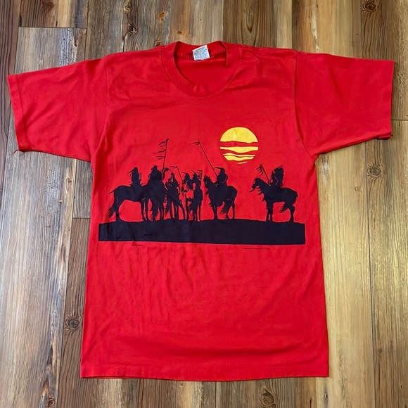 Cal Cru | Shirts | Vintage 9s Shirt Cal Cru Large Cavu Ranch Red Native ...